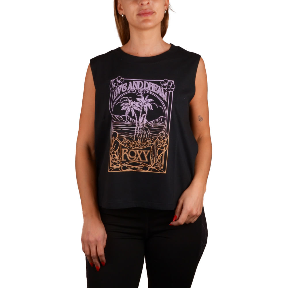 MUSCULOSA ROXY LIVE AND DREAM MUJER - Red Sport