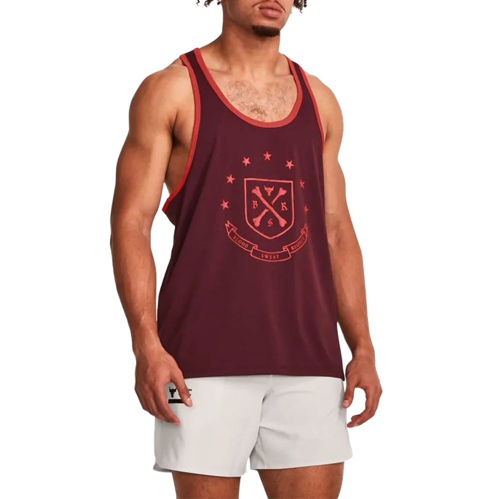 MUSCULOSA UNDER ARMOUR PROJECT ROCK GYM TANK - Red Sport